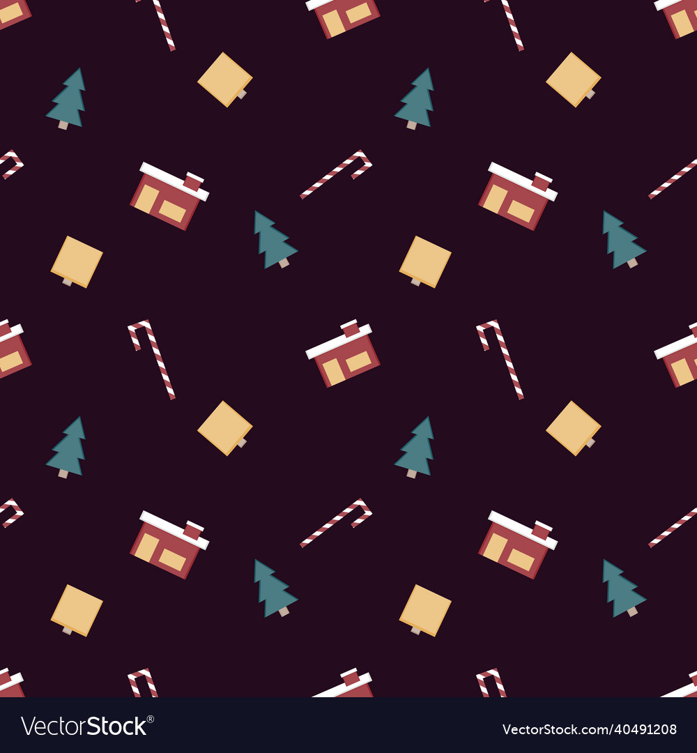 Christmas repeat pattern created with sharp Vector Image