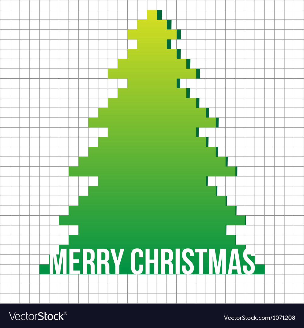Christmas tree applique background Royalty Free Vector Image