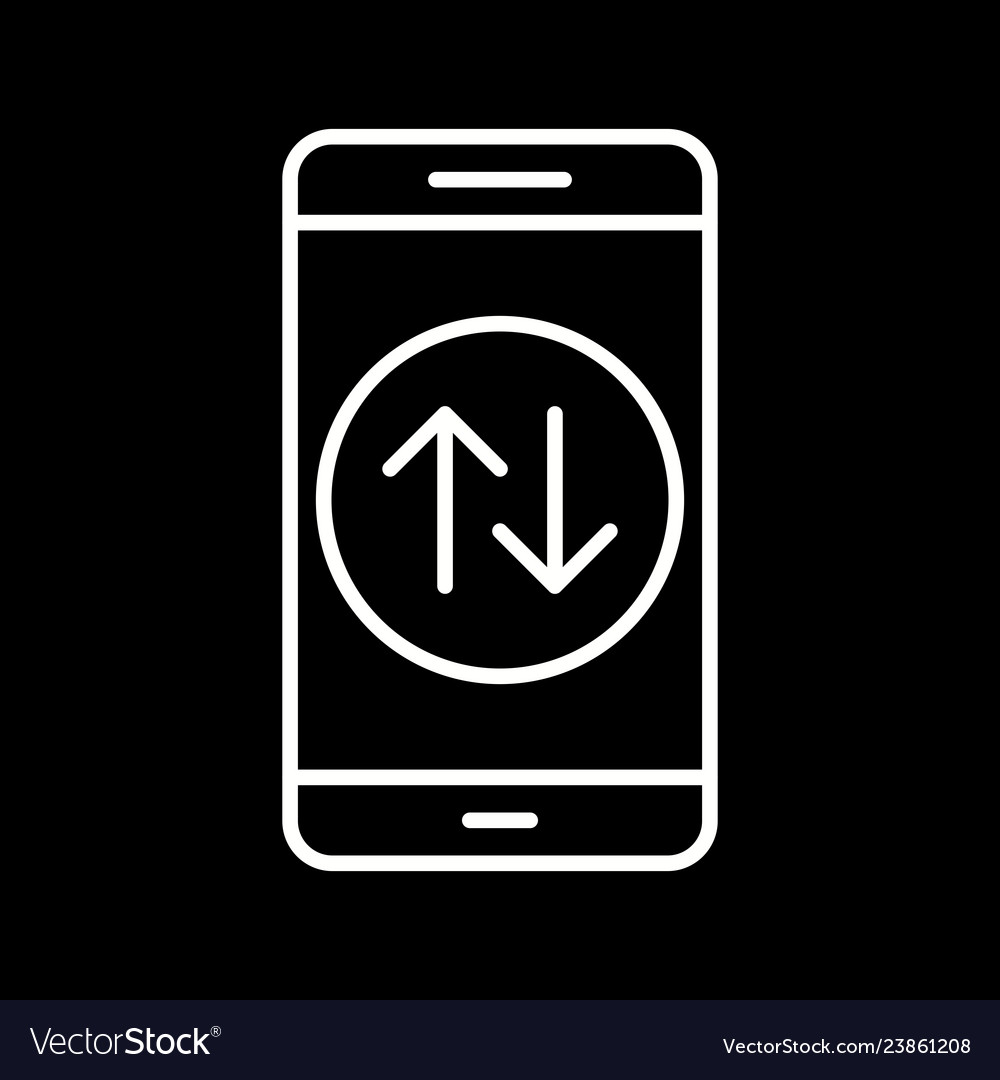 Data connection mobile application icon Royalty Free Vector