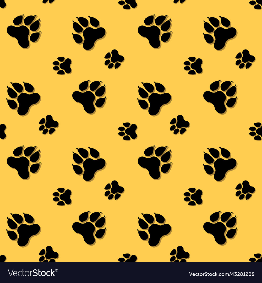 Dog tracks pattern Royalty Free Vector Image - VectorStock