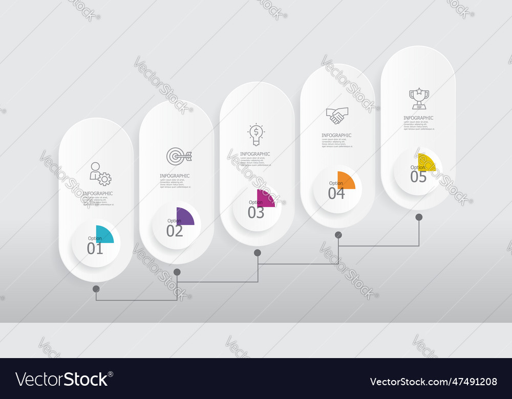 Ellipse horizontal steps timeline infographic Vector Image Ellipse horizontal steps timeline infographic Vector Image