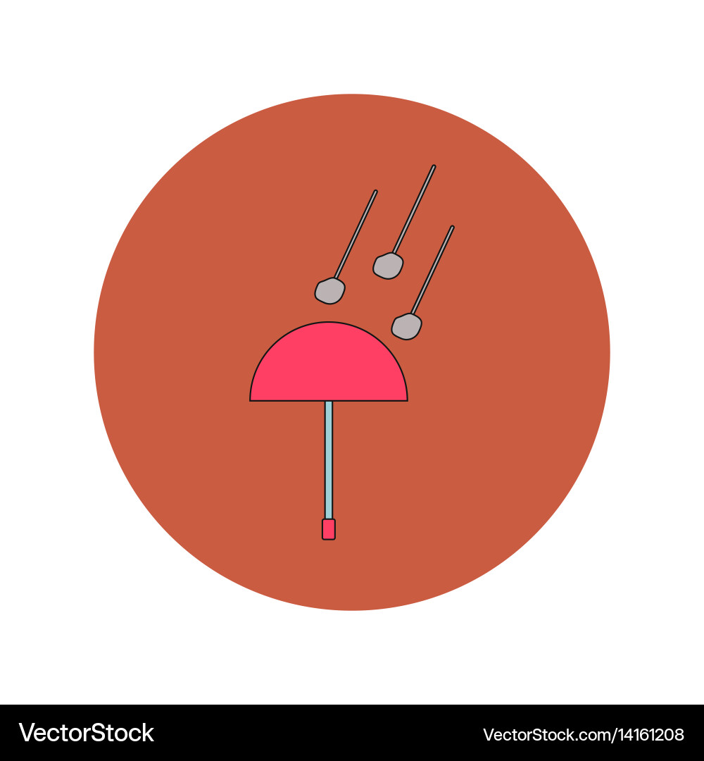 In flat design of hail Royalty Free Vector Image