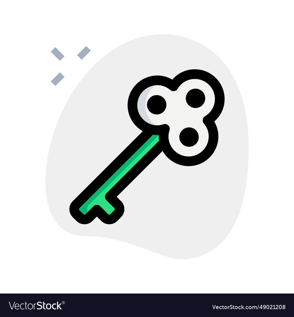 Key an access tool for locks security Royalty Free Vector