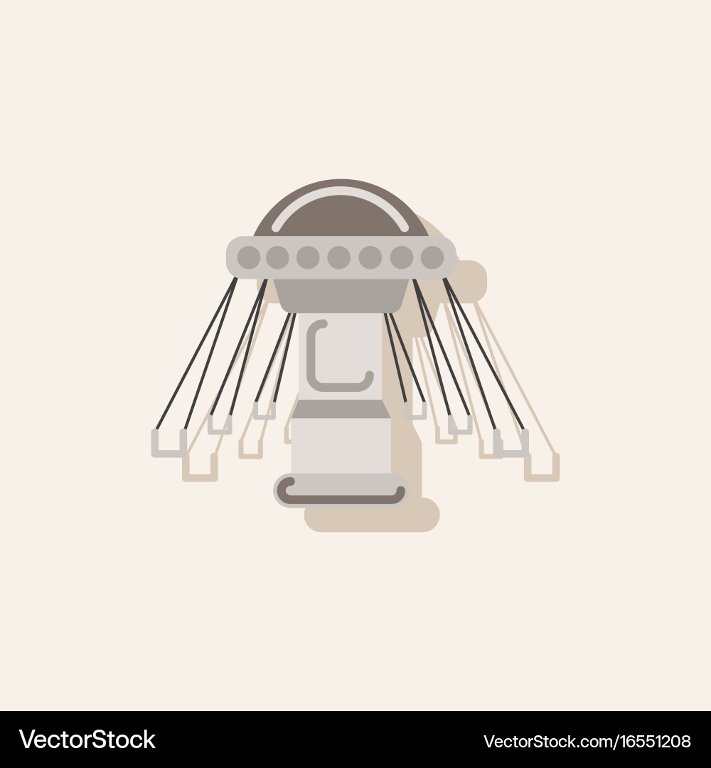 Merry-go-round icon in sticker style Royalty Free Vector