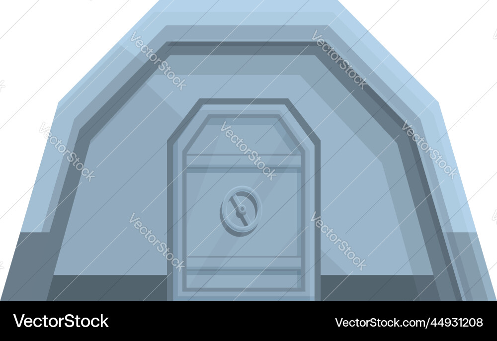 Nuclear lab icon cartoon shelter bunker Royalty Free Vector