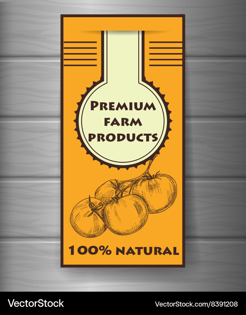 Organic food brochure for design Royalty Free Vector Image