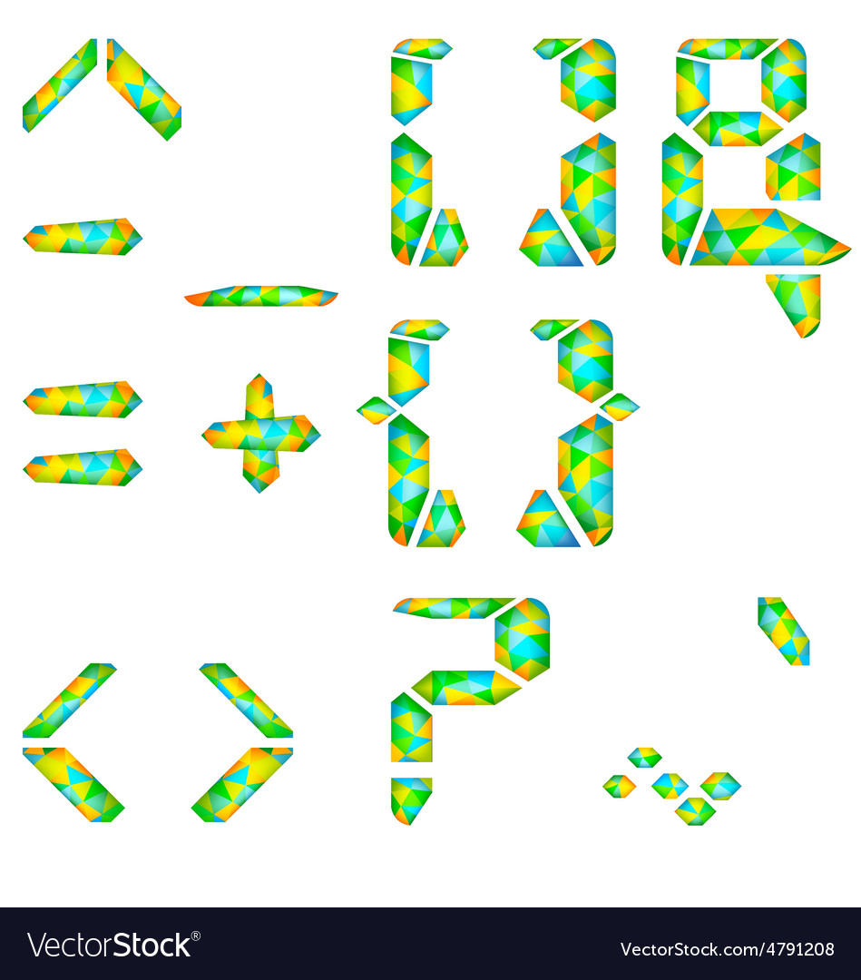 Polygon font Royalty Free Vector Image - VectorStock