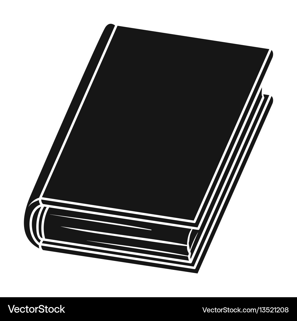 Violet book icon in black style isolated on white Vector Image
