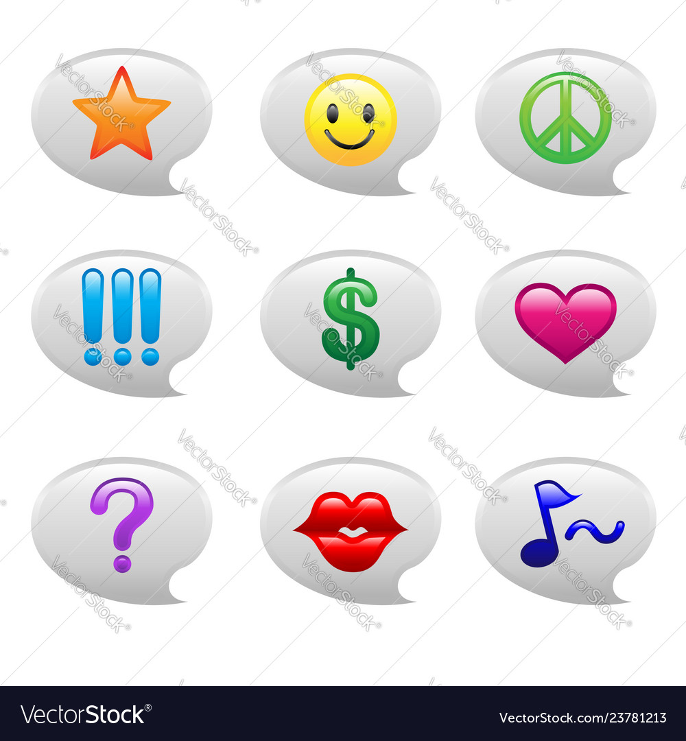 Bubble speech icons Royalty Free Vector Image - VectorStock