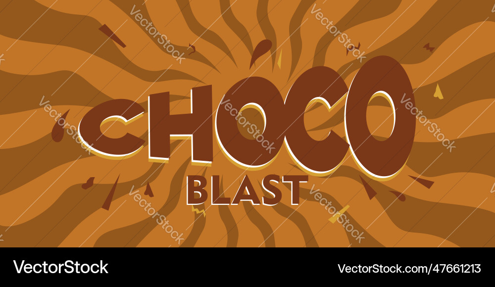 Choco blast editable text effect Royalty Free Vector Image