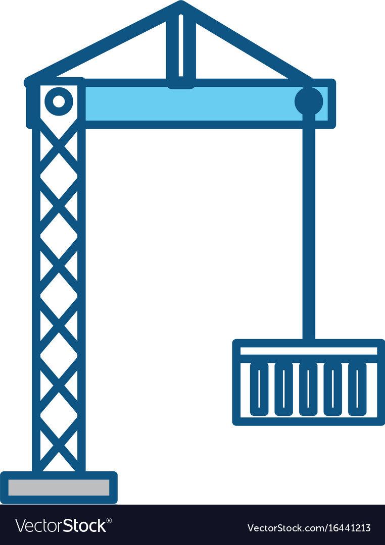 Container crane isolated Royalty Free Vector Image