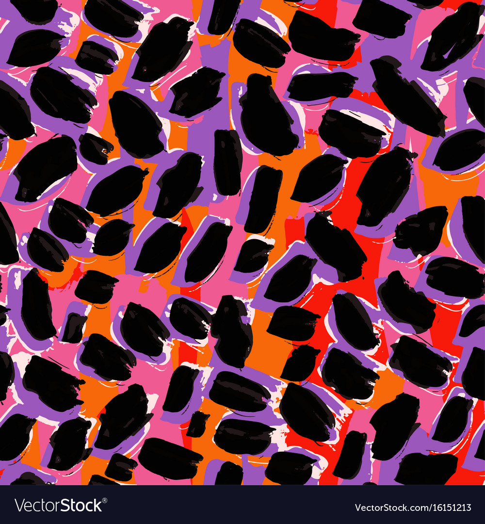 Exotic leaves summer funky seamless pattern Vector Image