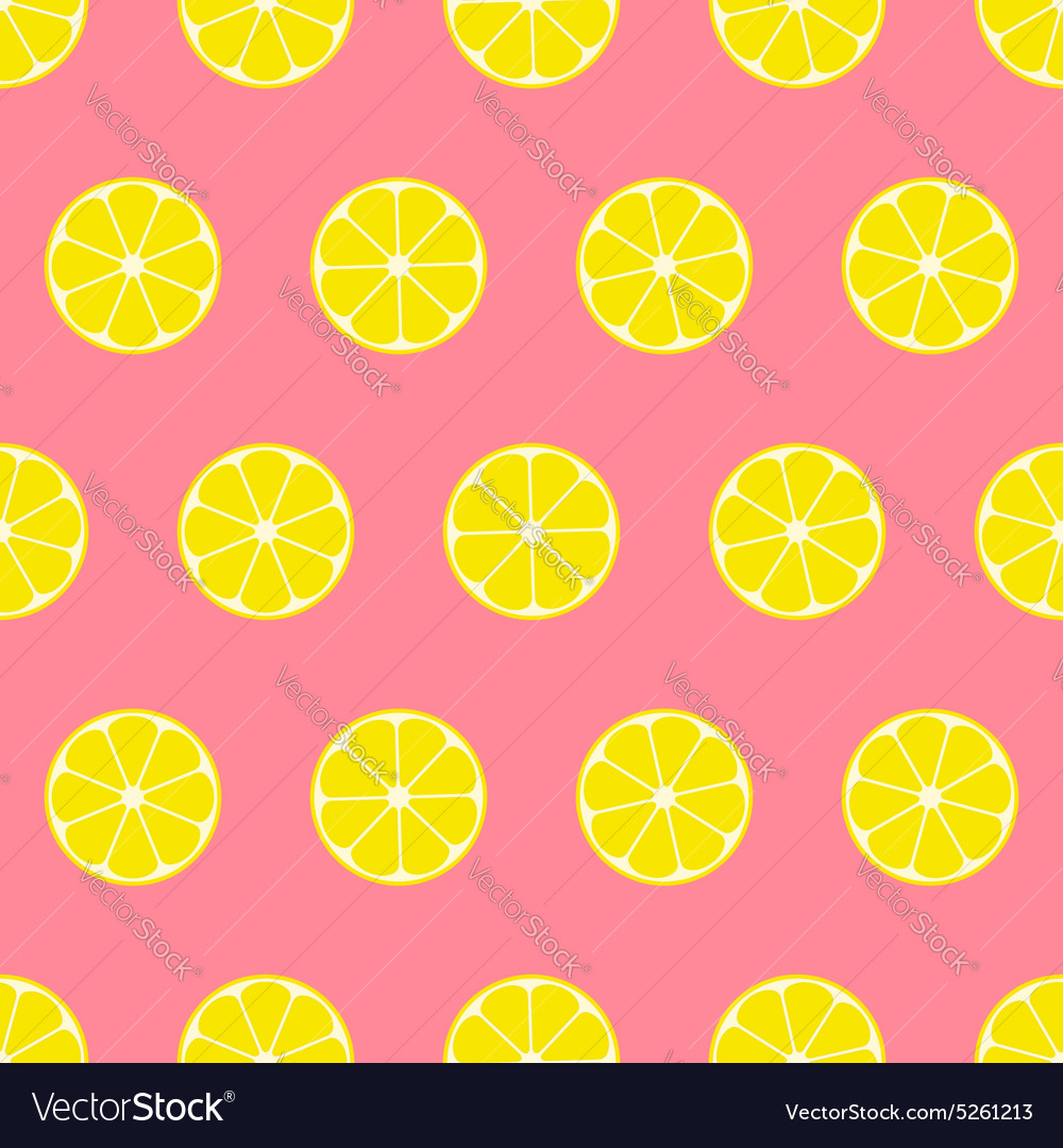 Lemon seamless background Royalty Free Vector Image