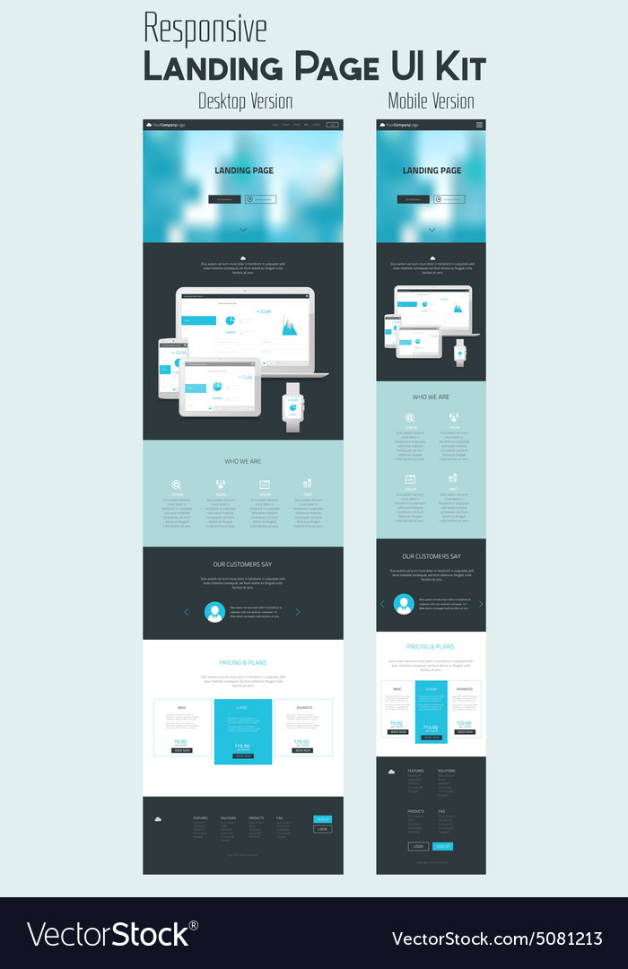 One Page Website Flat Ui Uxdesign Template Vector Image, 46% OFF One Page Website Flat Ui Uxdesign Template Vector Image, 46% OFF