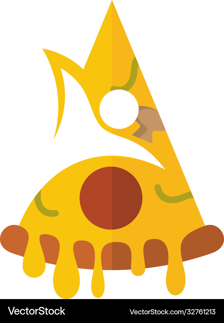 Pizza logo icon design with people concept Vector Image