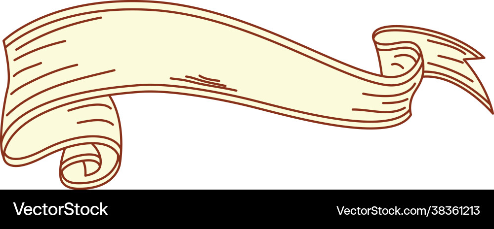 Vintage sketch ribbon Royalty Free Vector Image