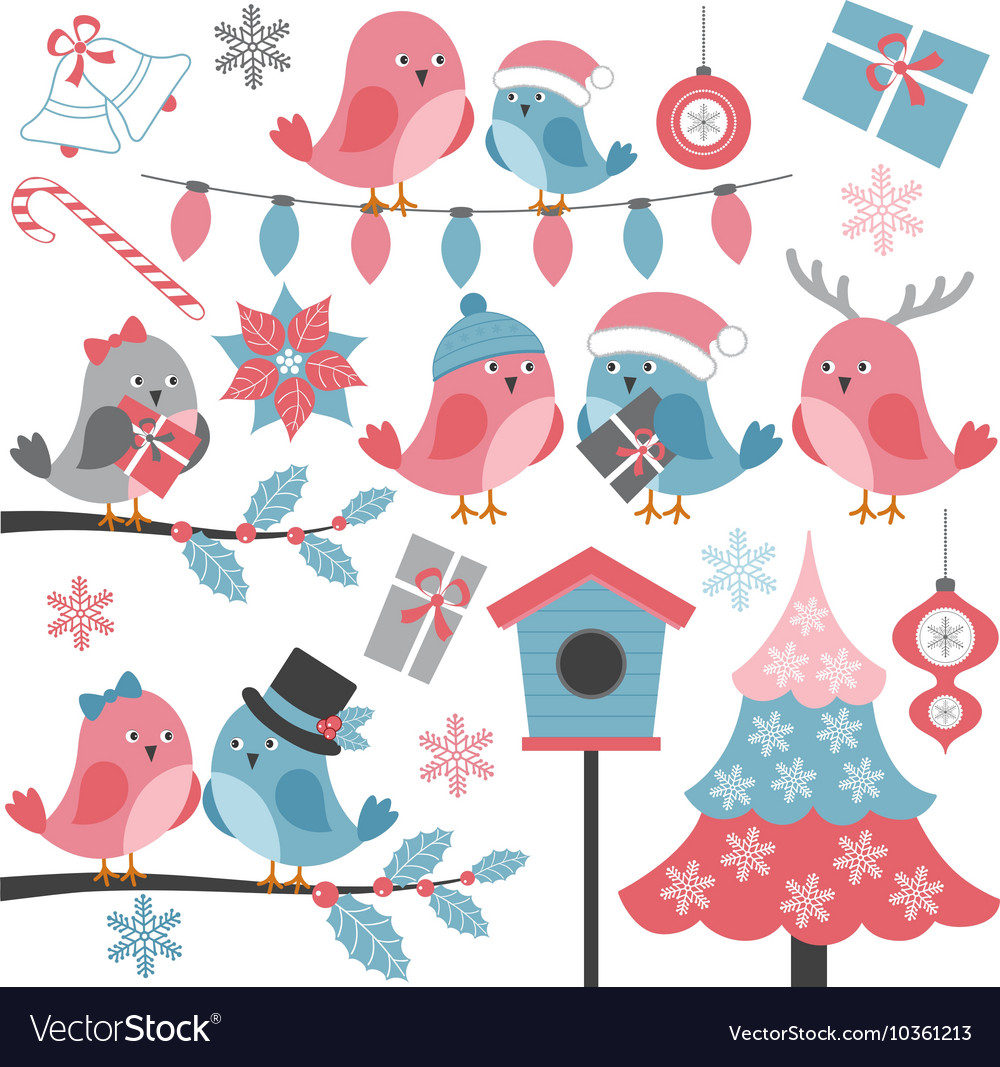 Winter Birds Royalty Free Vector Image - VectorStock