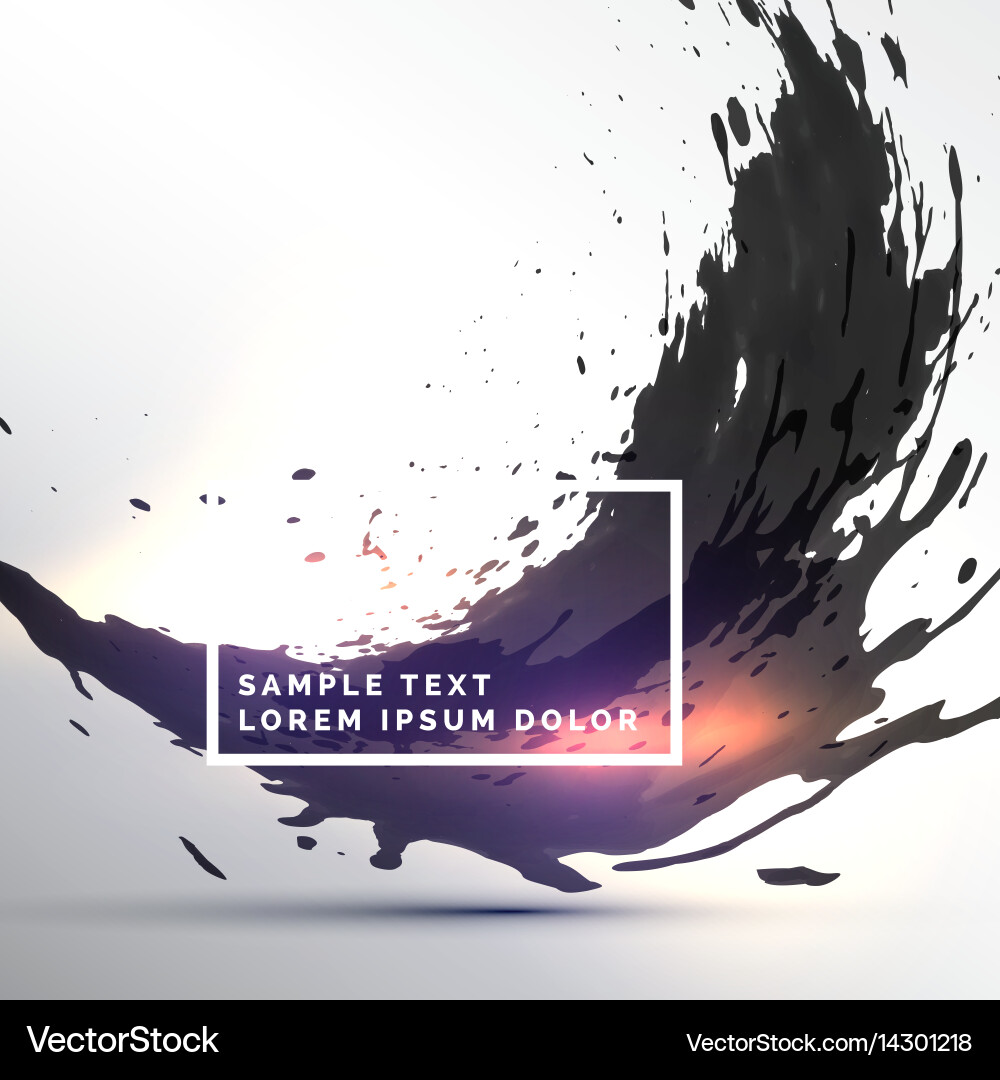 Abstract ink splatter background in grunge style Vector Image