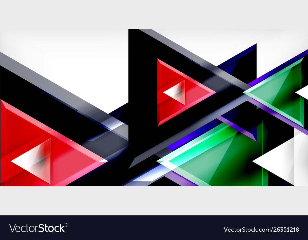 Dynamic triangle composition abstract background Vector Image