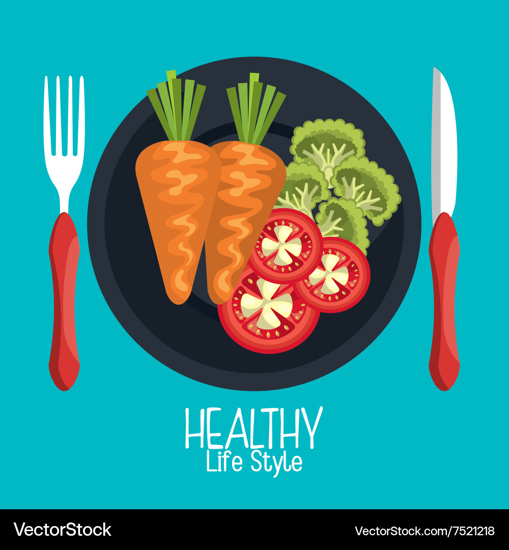Healthy food design Royalty Free Vector Image - VectorStock