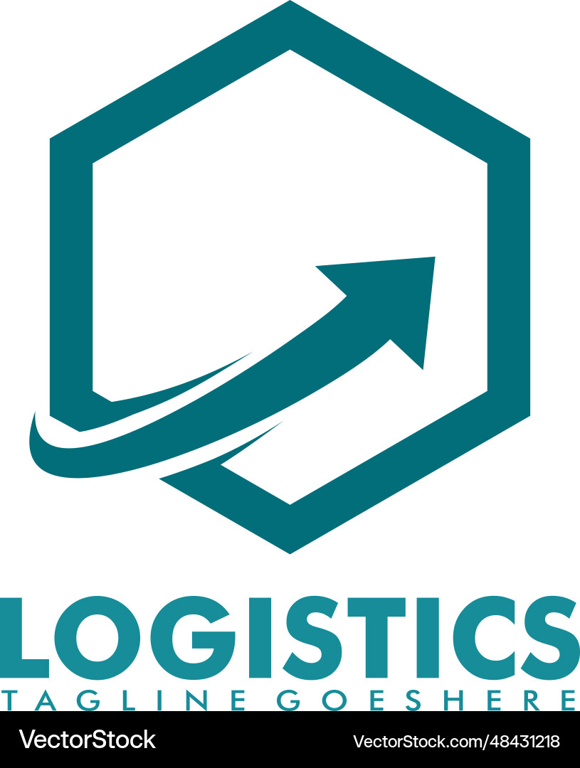 Logistics and transportation cargo company logo Vector Image