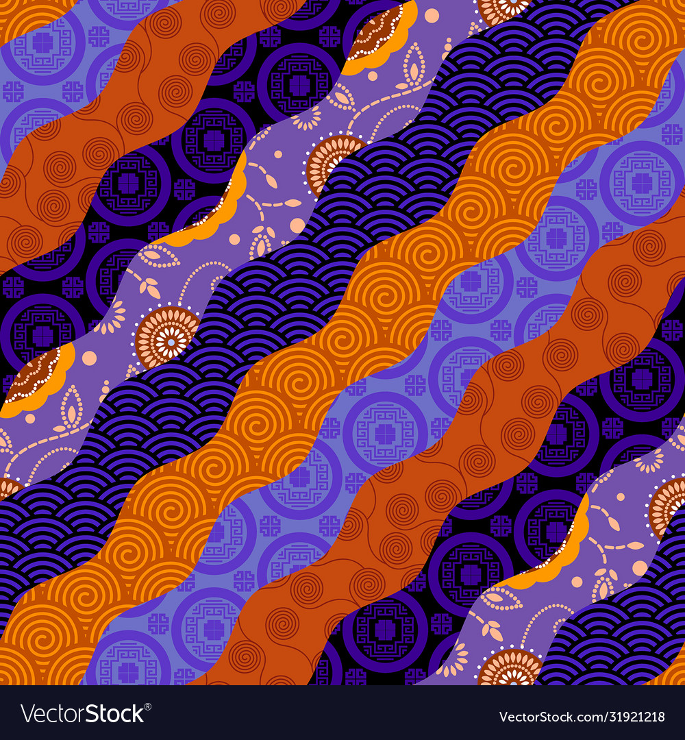 Patchwork textile pattern seamless quilting Vector Image