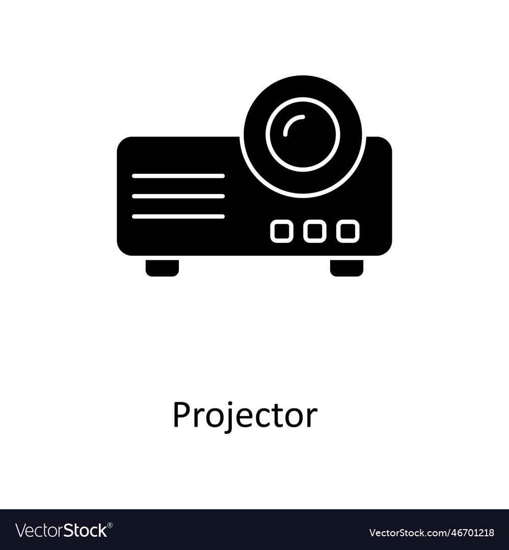 Projector solid icons simple stock illus Vector Image Projector solid icons simple stock illus Vector Image