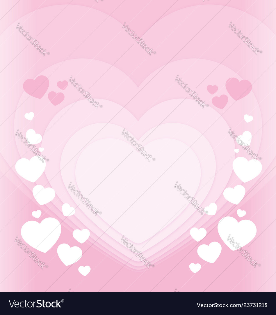 Soft Pink Hearts Valentines Background Royalty Free Vector