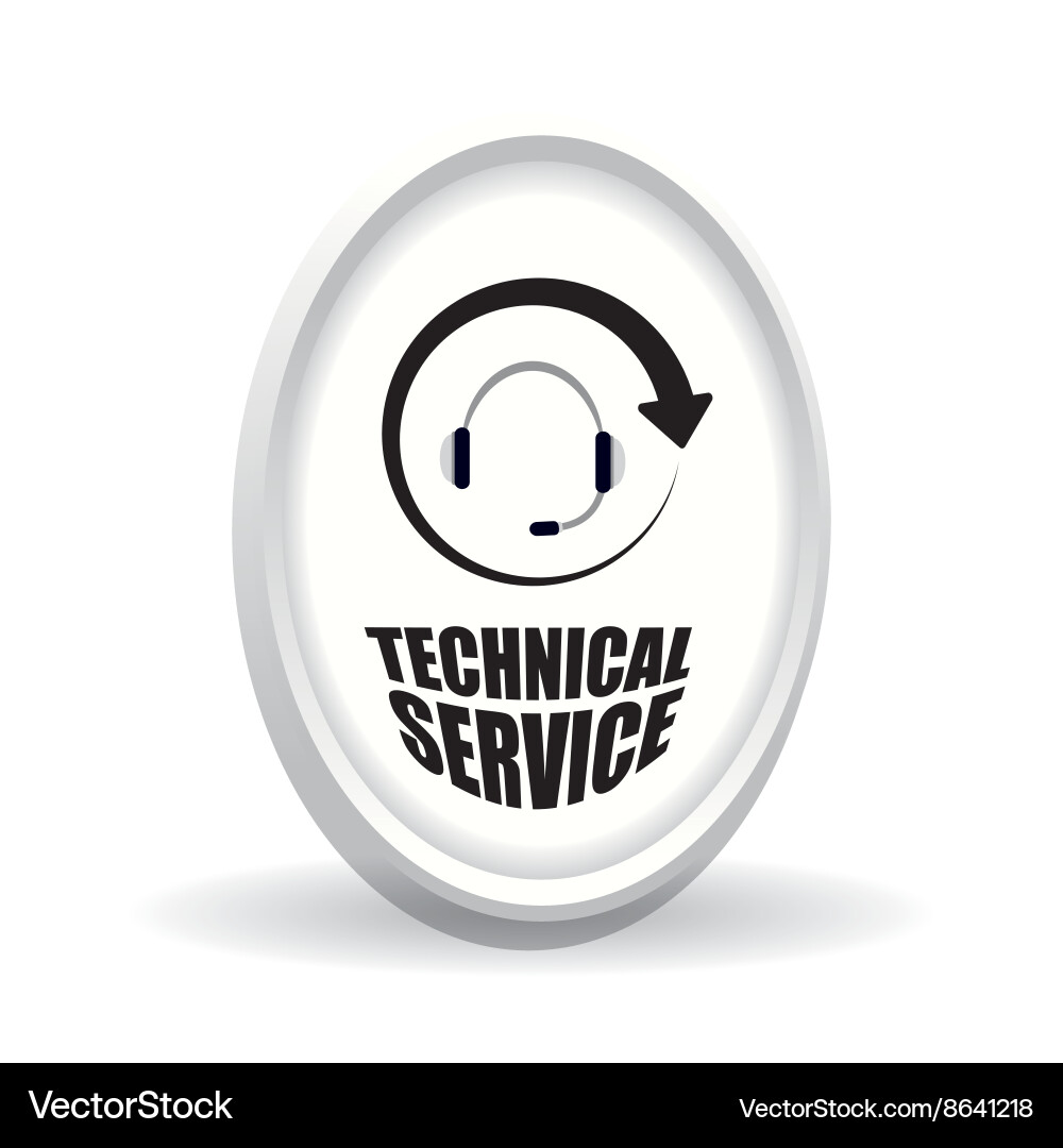 Technical service call center icon support Vector Image