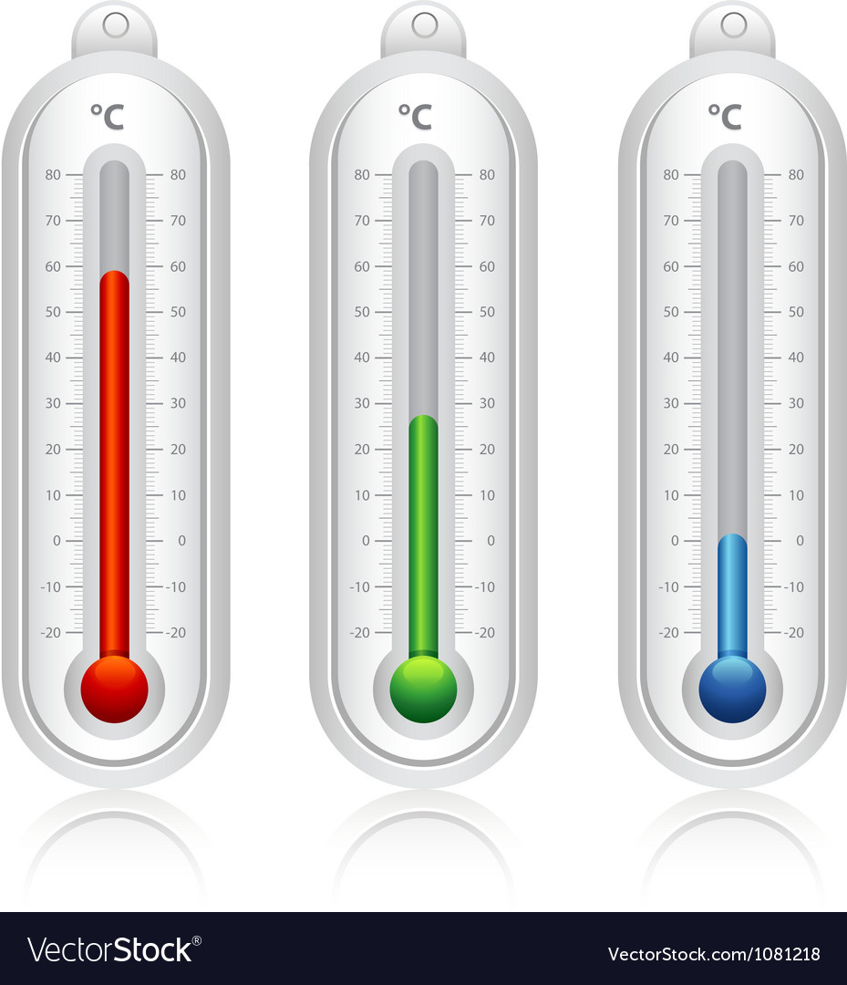 Temperature indicators Royalty Free Vector Image