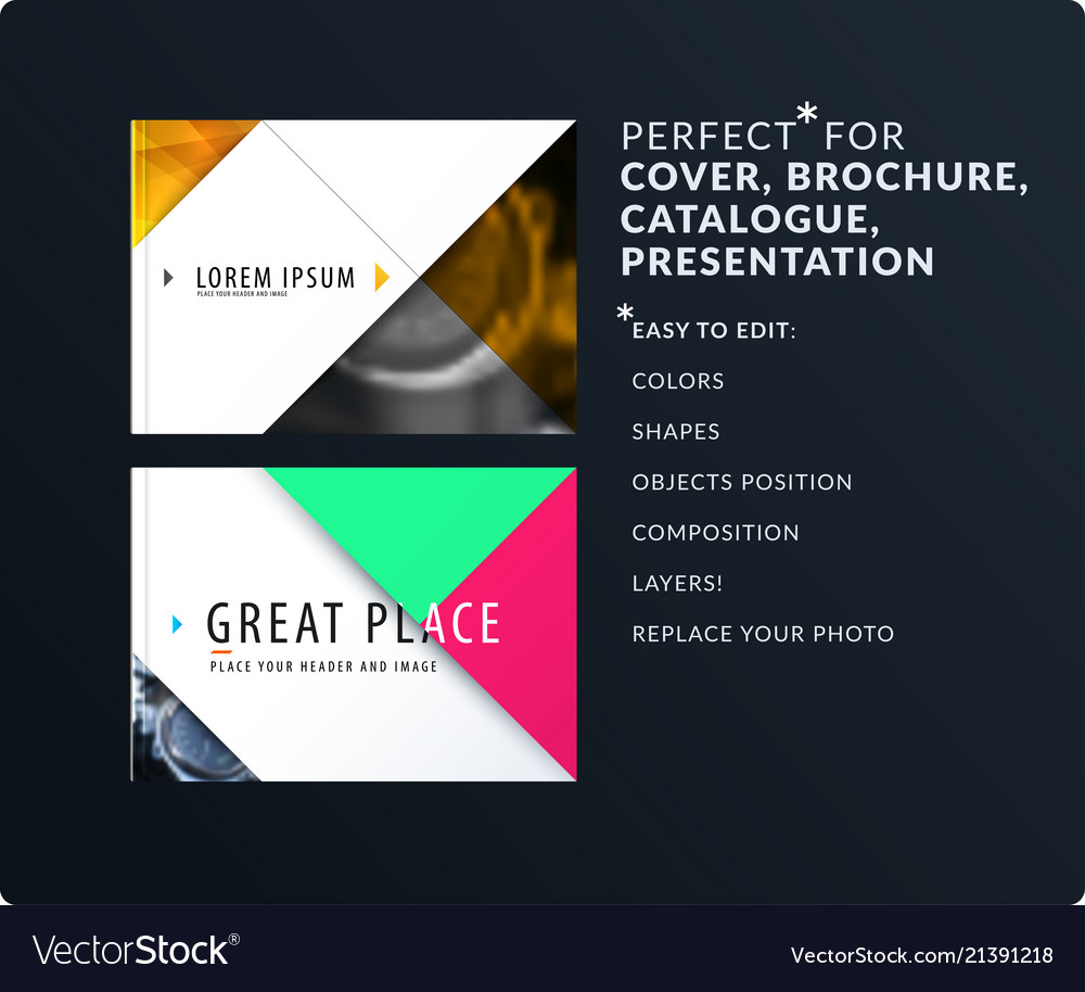 Triangular design presentation template Royalty Free Vector
