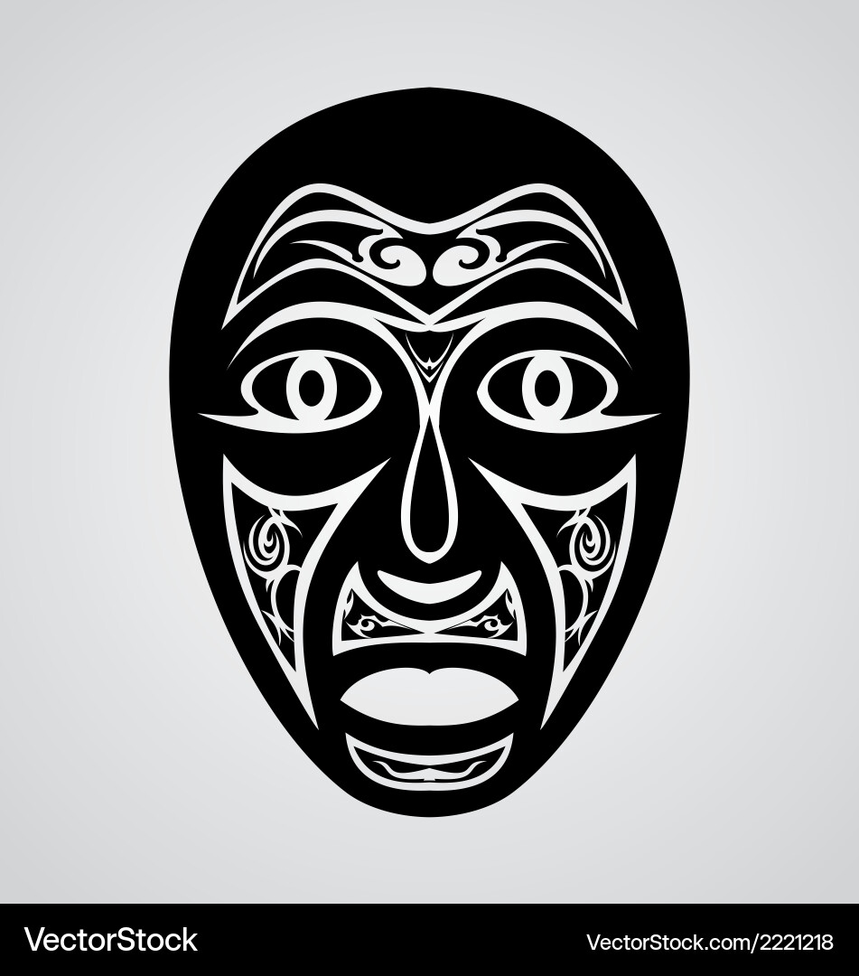 Tribal traditional mask Royalty Free Vector Image