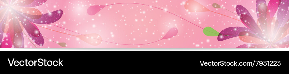 Beautiful banner with flowers Royalty Free Vector Image