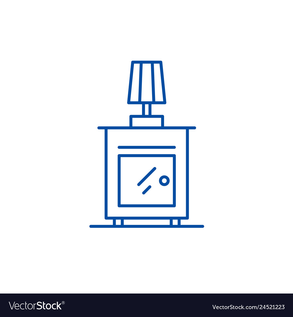 Bedside table line icon concept Royalty Free Vector Image Bedside table line icon concept Royalty Free Vector Image