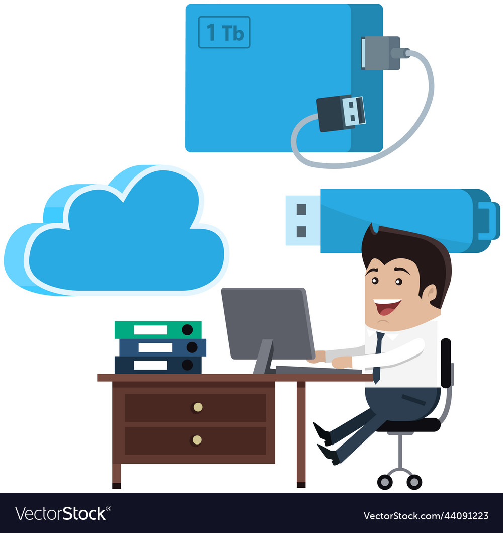 Business Technology Storage Cloud Server Service Vector Image