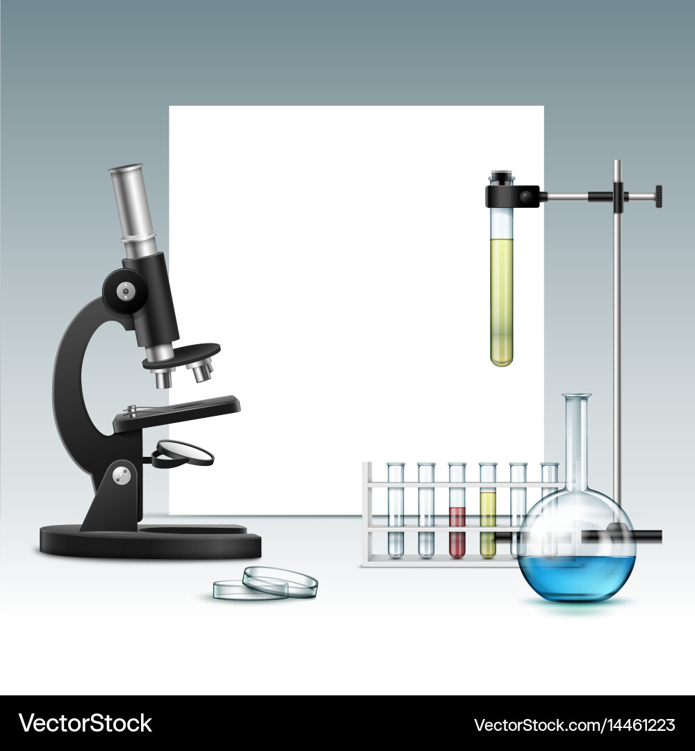 Chemical laboratory equipment Royalty Free Vector Image