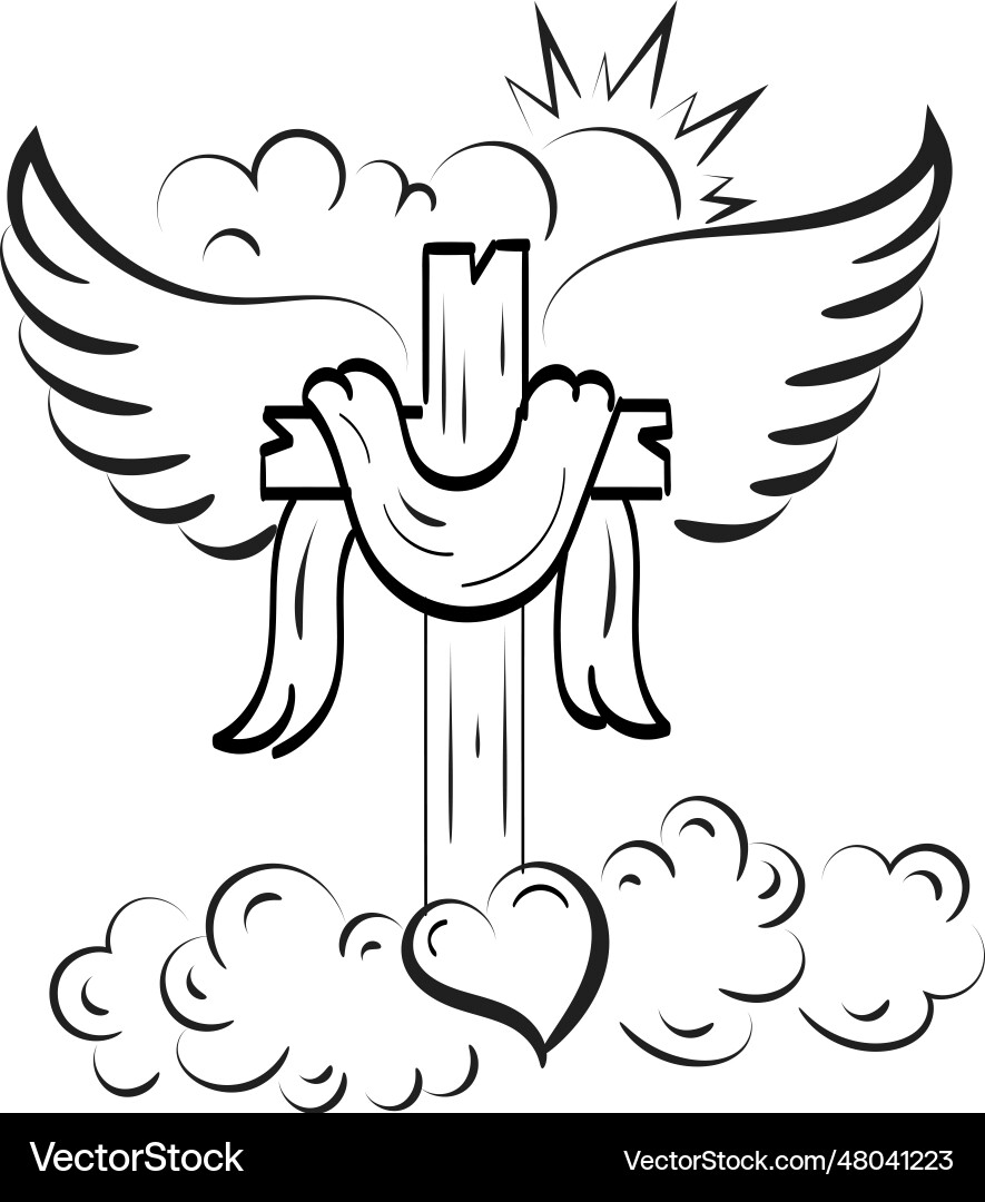Christian symbol design for print Royalty Free Vector Image