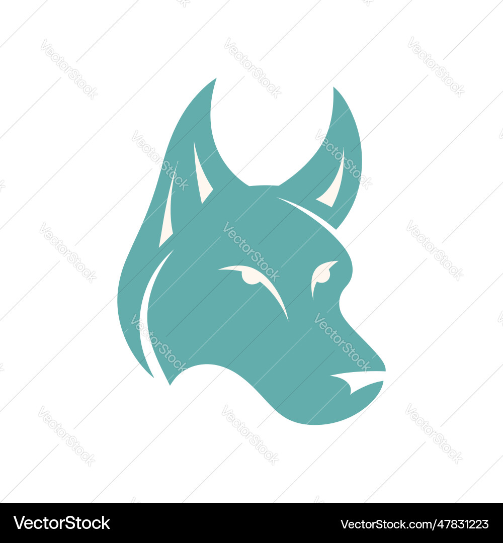 Dog head icon on white background for graphic Vector Image