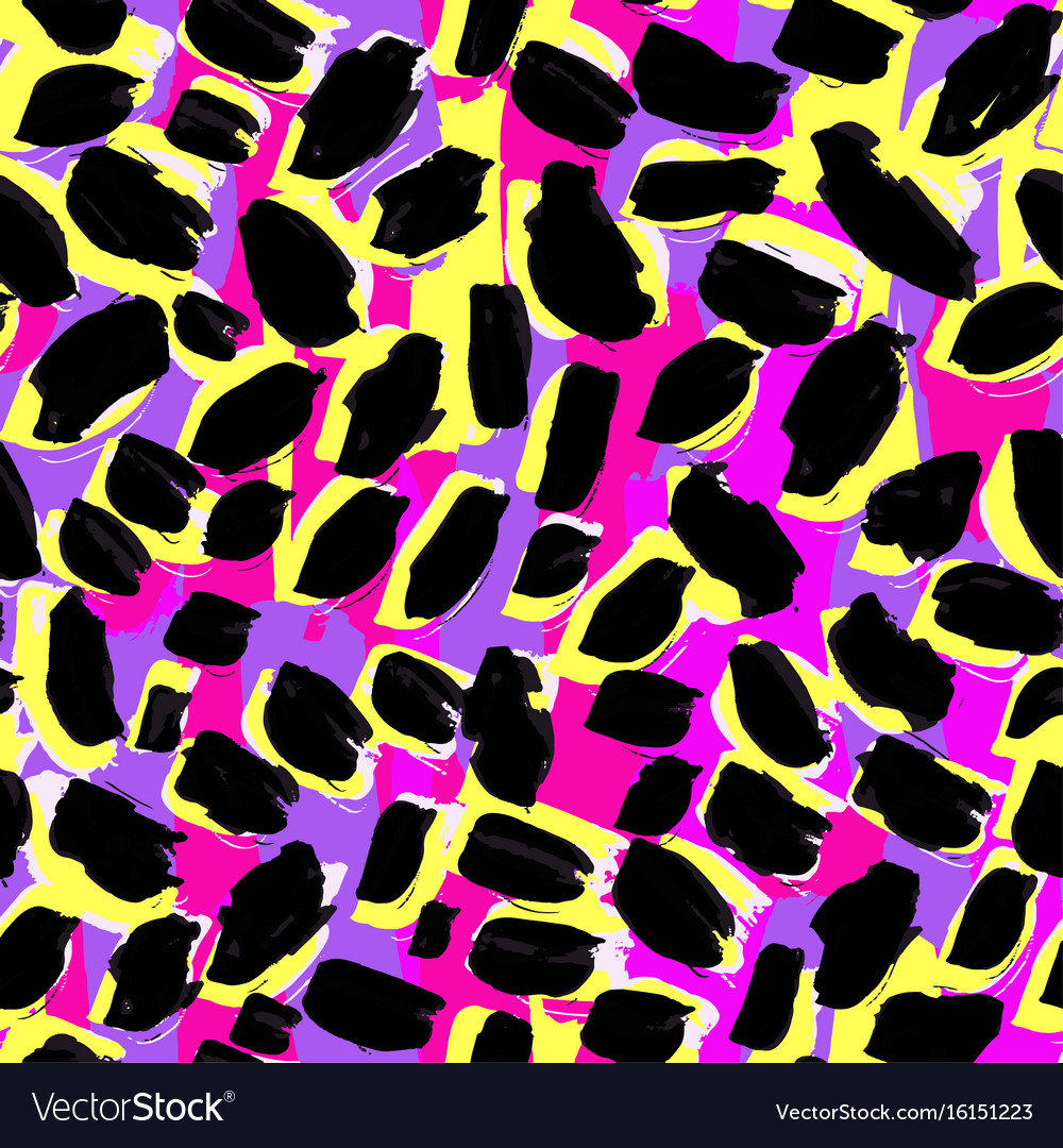 Exotic leaves summer funky seamless pattern Vector Image