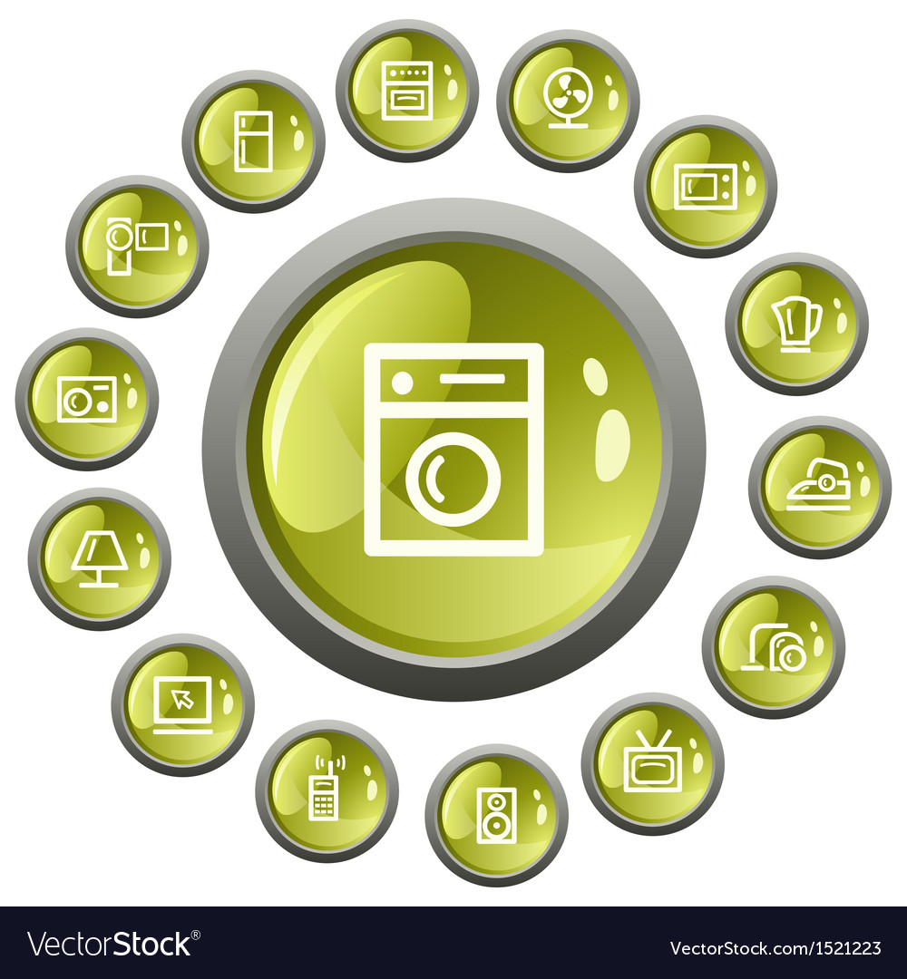 Home electronics buttons Royalty Free Vector Image