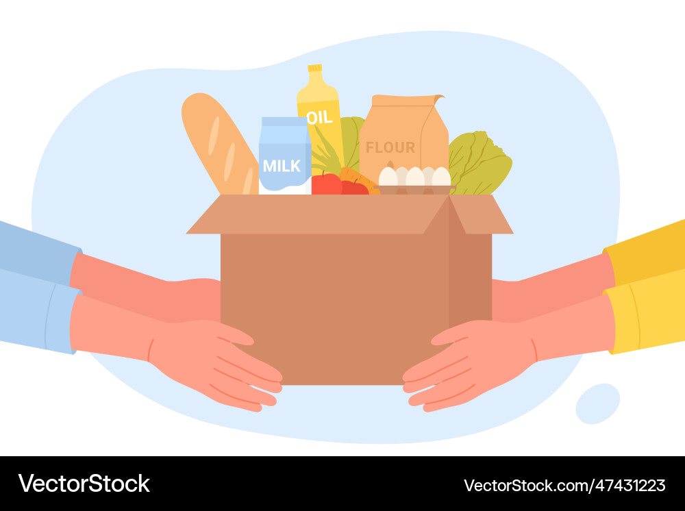 Humanitarian aid charity concept Royalty Free Vector Image