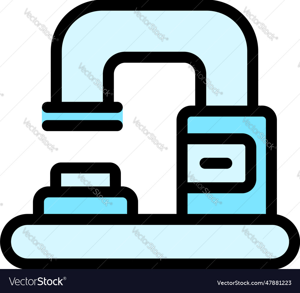 Lab microscope icon flat Royalty Free Vector Image