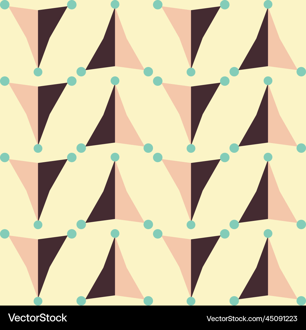 Retro vintage mid century pattern in 70s style Vector Image