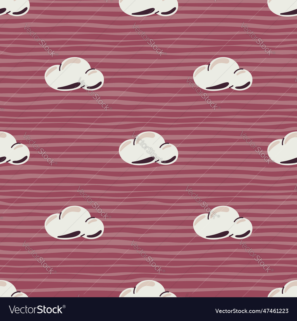 Simple clouds seamless pattern primitive art Vector Image