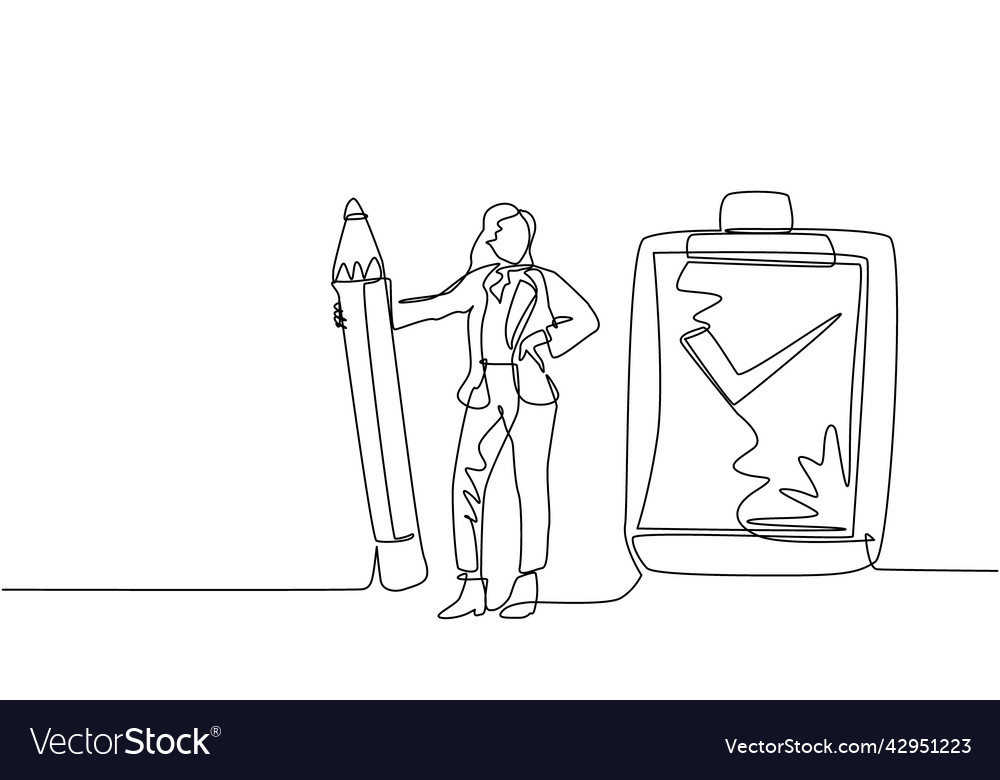 Single continuous line drawing happy smiling Vector Image