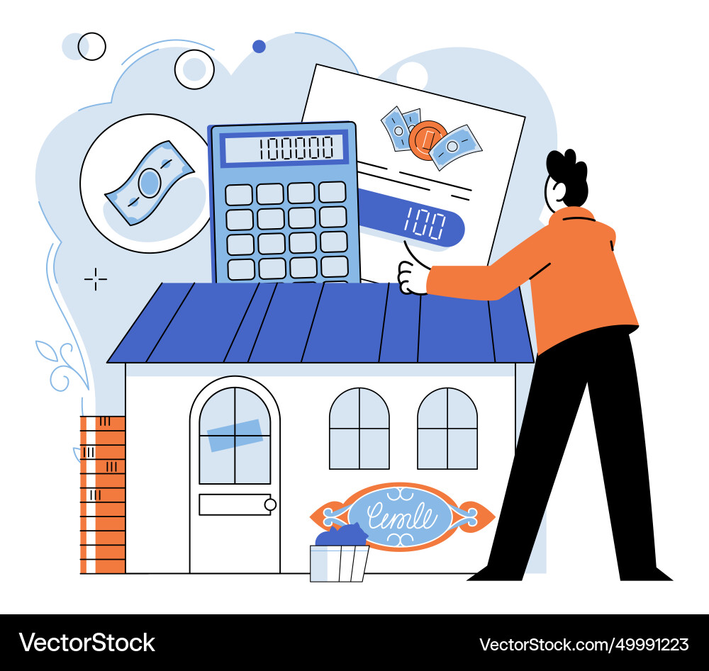 Tax information completing return is annual Vector Image