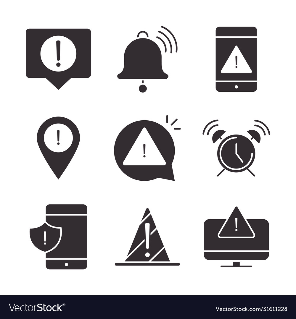 Alert attention danger exclamation mark Royalty Free Vector Alert attention danger exclamation mark Royalty Free Vector