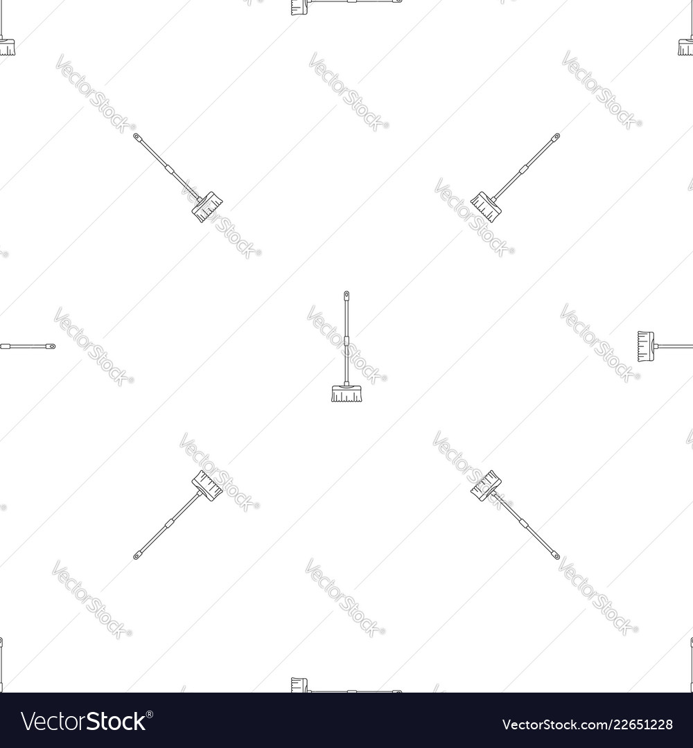 Brush mop pattern seamless Royalty Free Vector Image