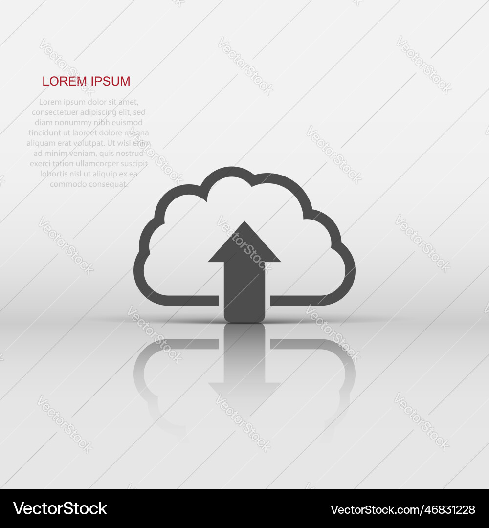 Cloud icon in flat style sign pictogram Royalty Free Vector