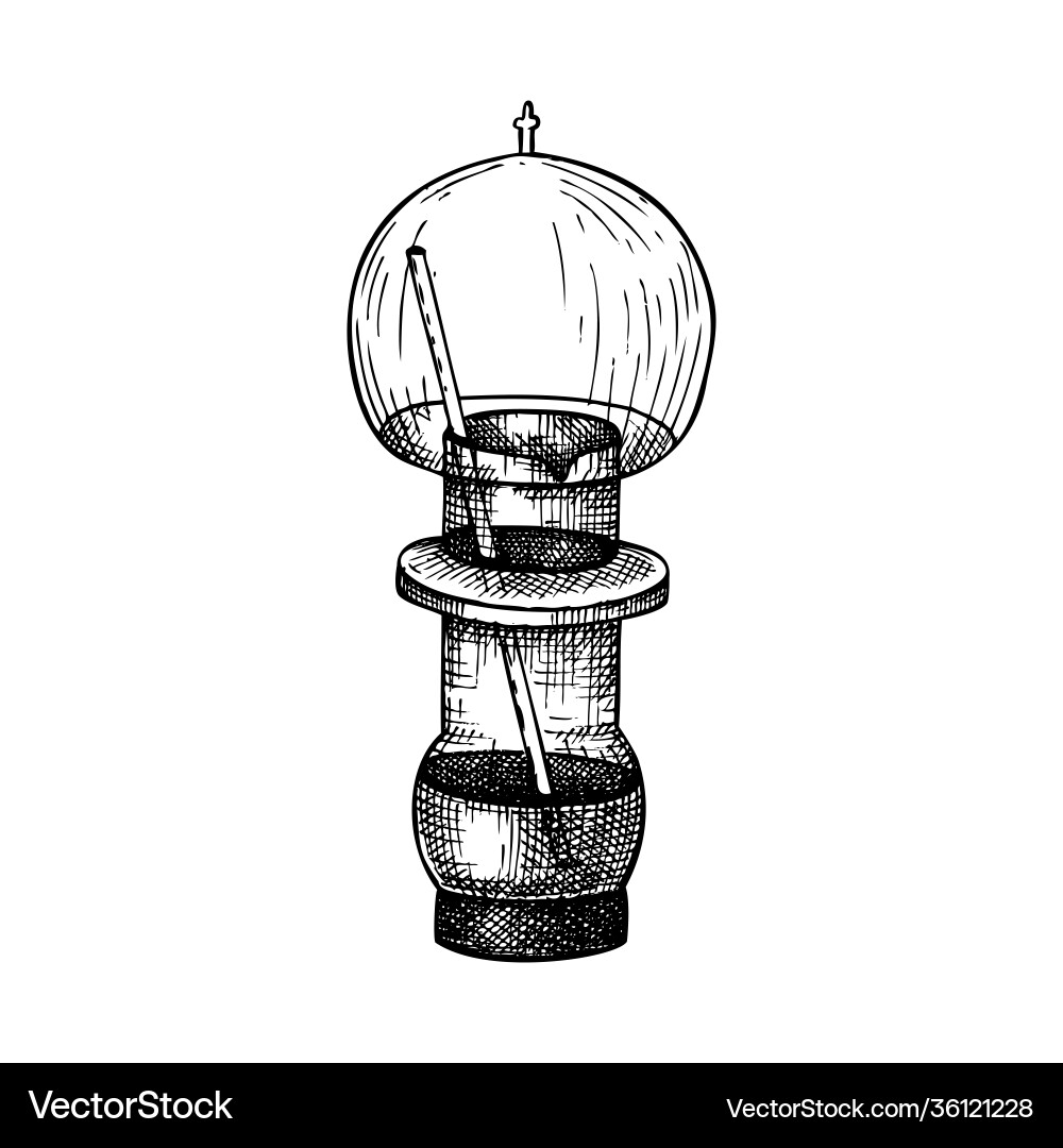 Hand sketched laboratory equipment glassware Vector Image
